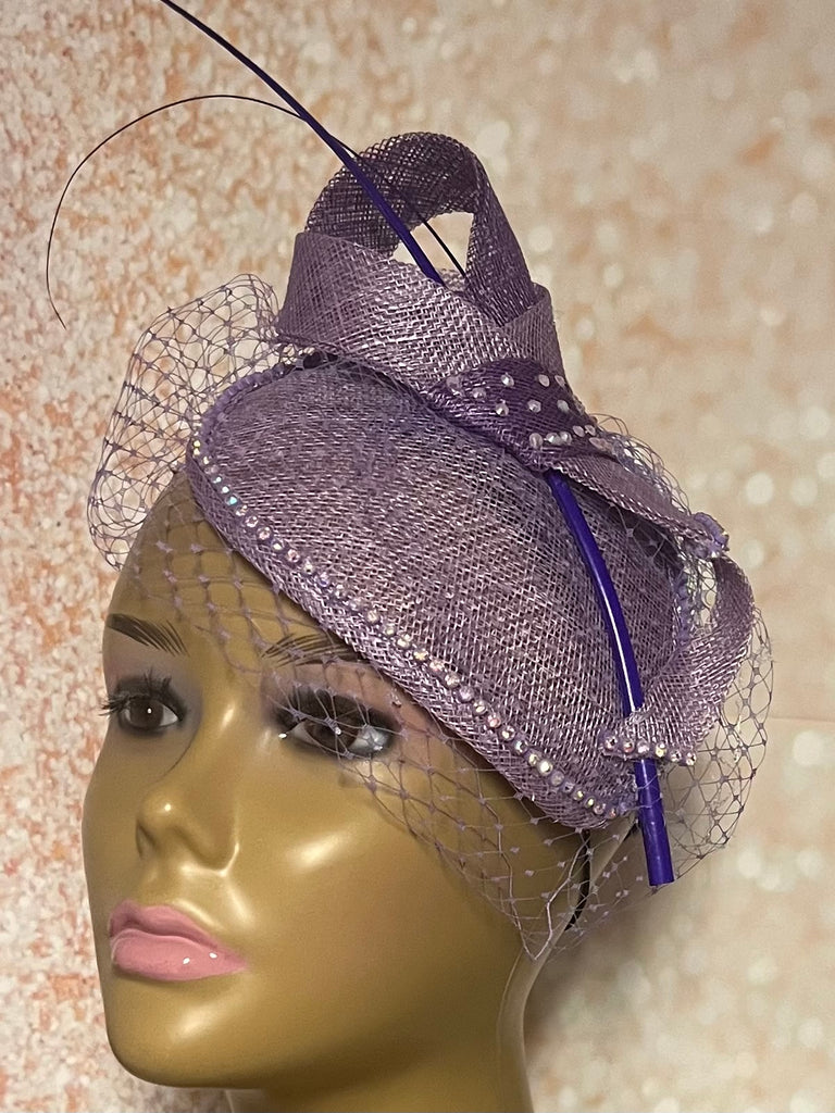 Lavender Fascinator half hat for Church, Wedding, Mother of the Bride ...