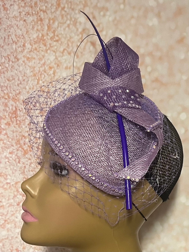 Lavender Fascinator half hat for Church, Wedding, Mother of the Bride ...