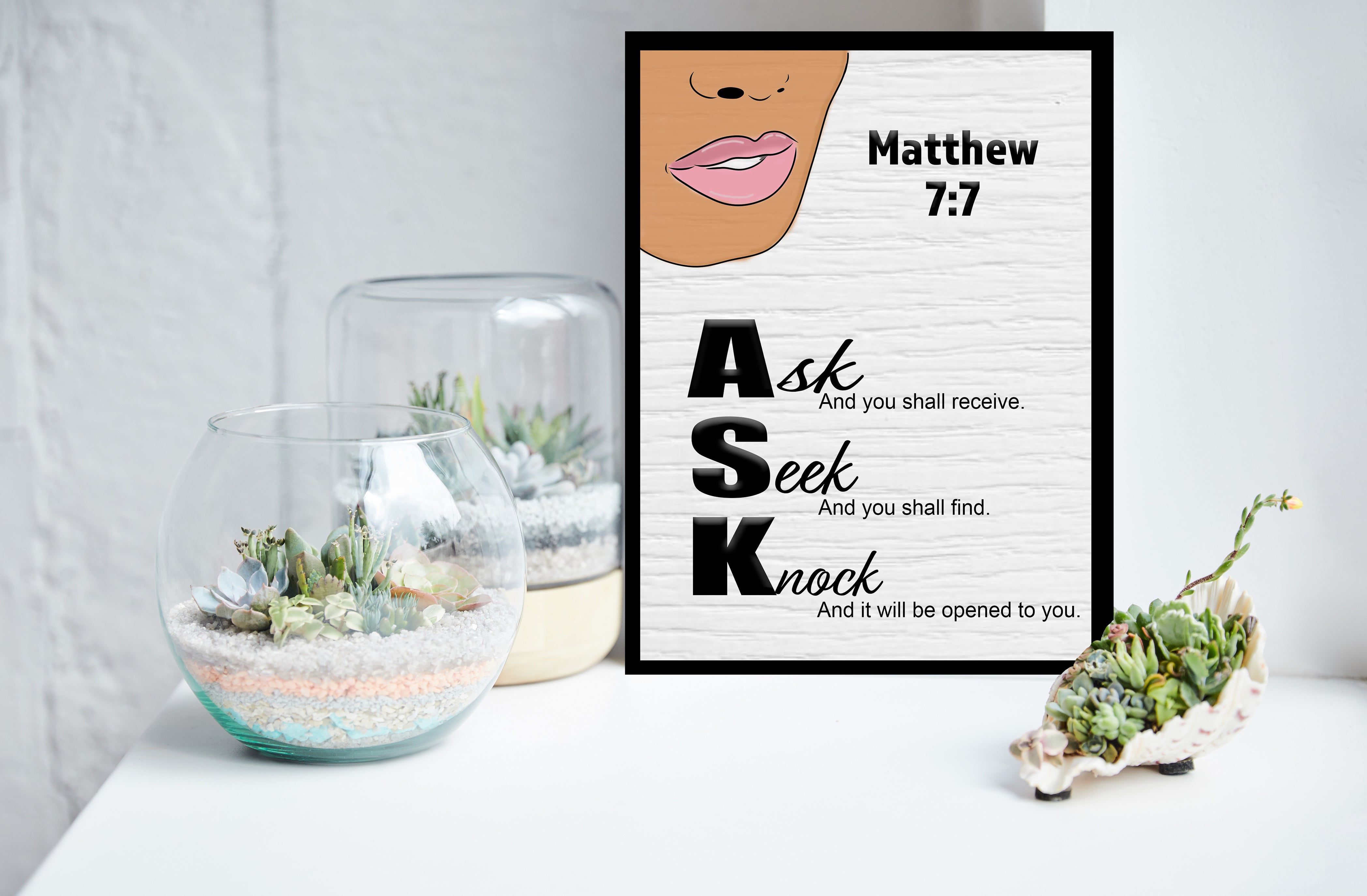 Ask Seek Knock Wall Art/Poster Digital Download – Christian Design Studios
